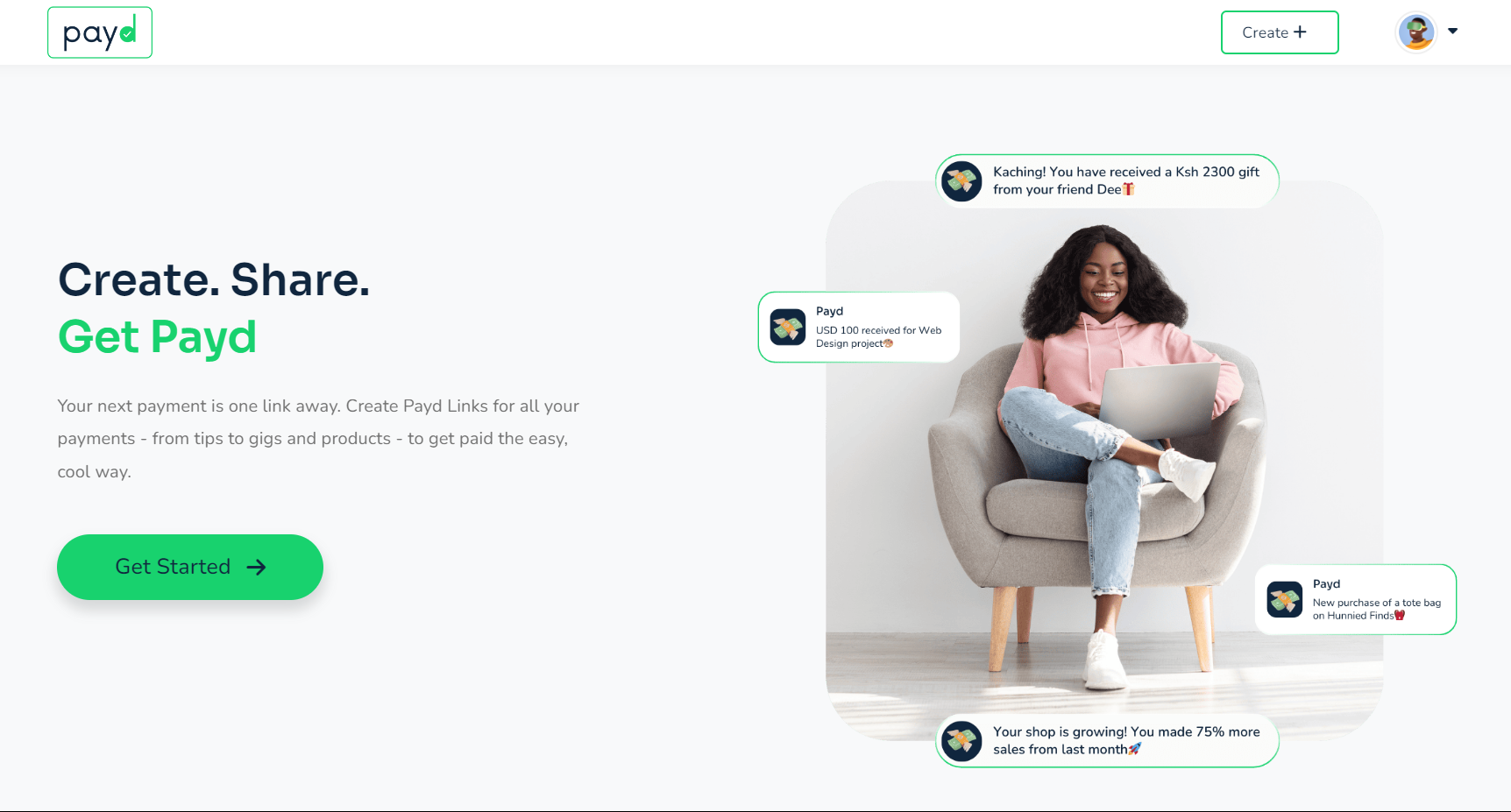 Payd Links - Create, Share, Get Paid